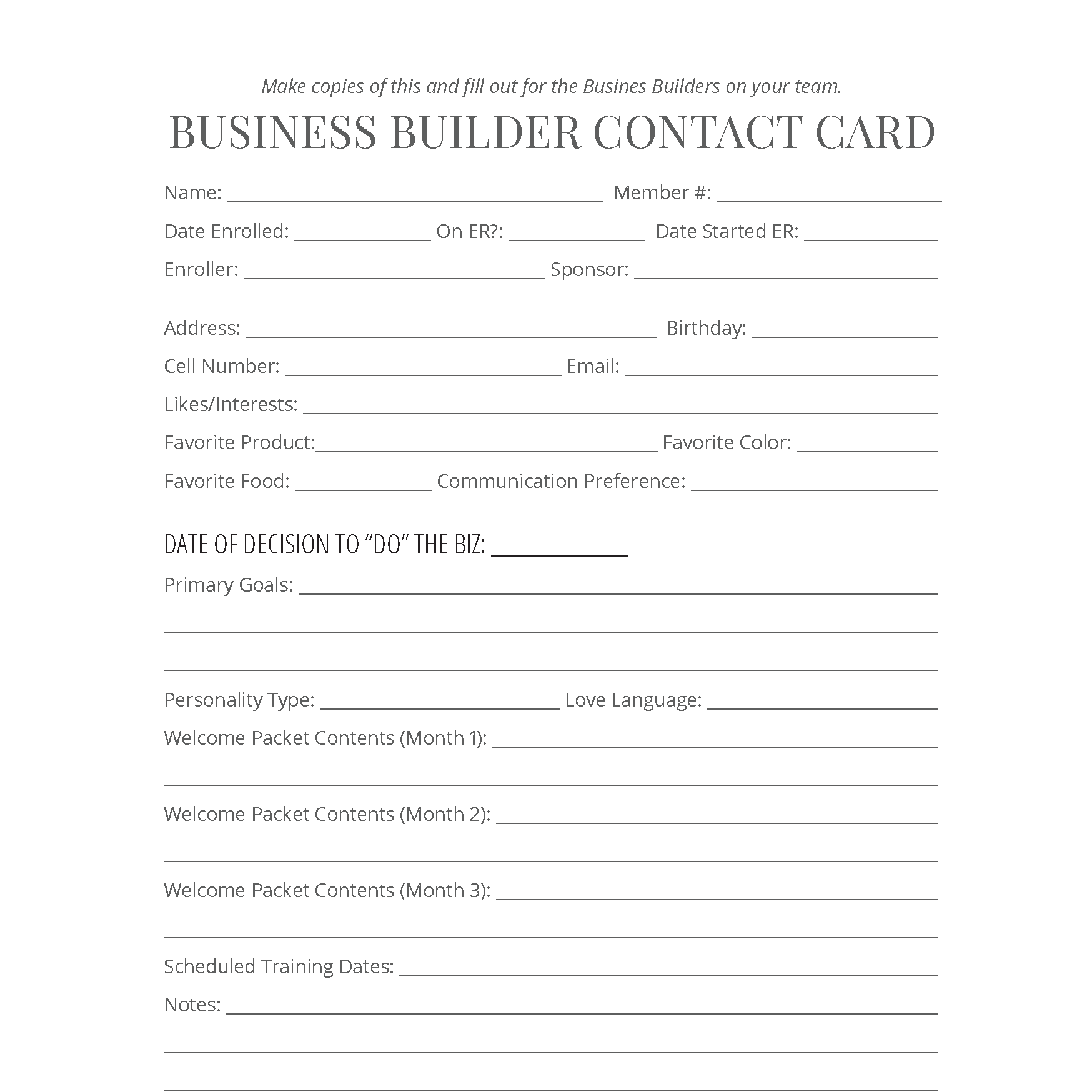 Business Builder Contact Card - Vital 180 Community