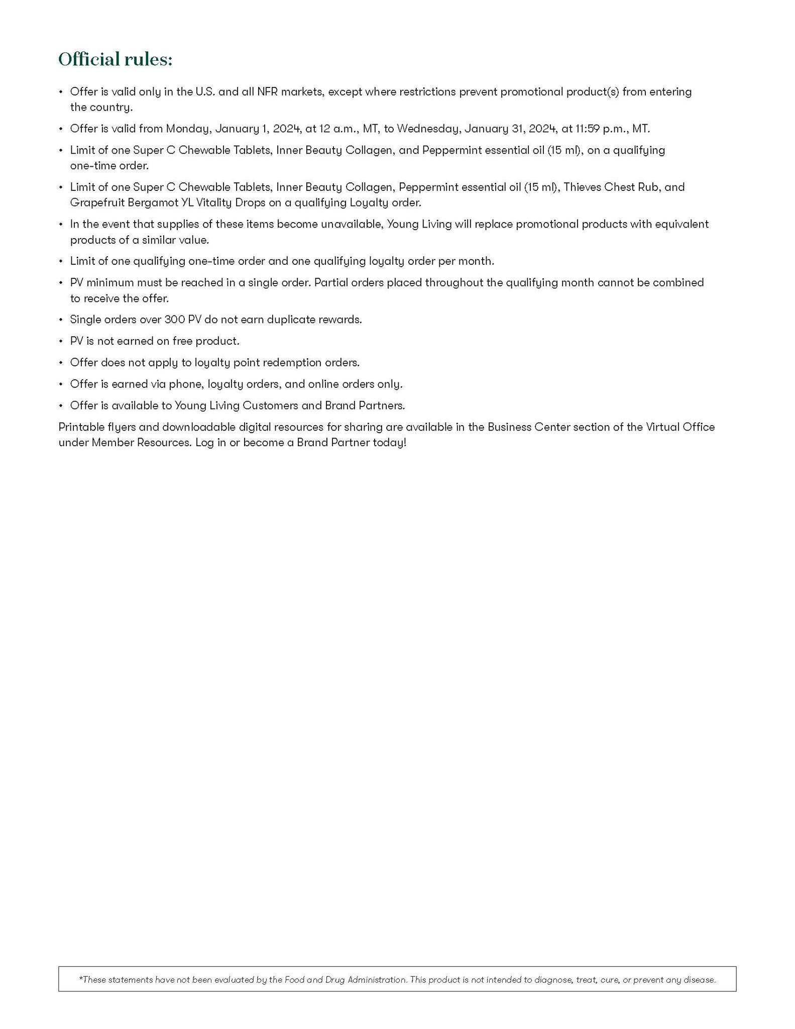 Official Rules - Vital 180 Community